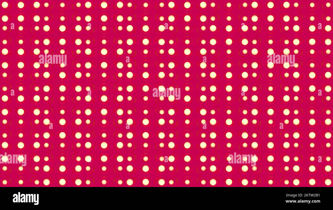 Red background . Design. Bright white light bulbs that change their ...
