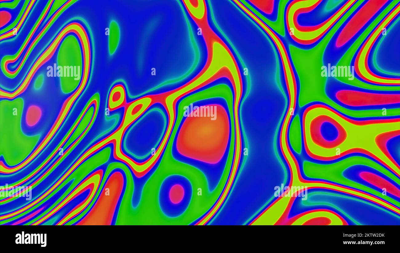 Colorful acid pattern with wave. Design. Psychedelic patterns in moving ...