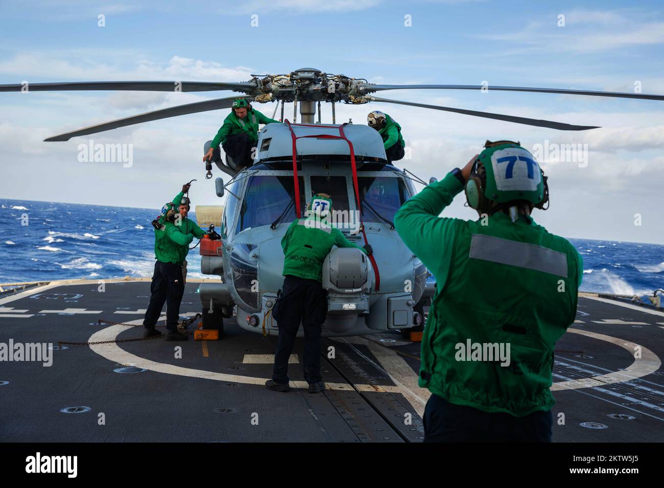 Atlantic Ocean. 3rd Nov, 2022. Sailors assigned to the Spartans of ...