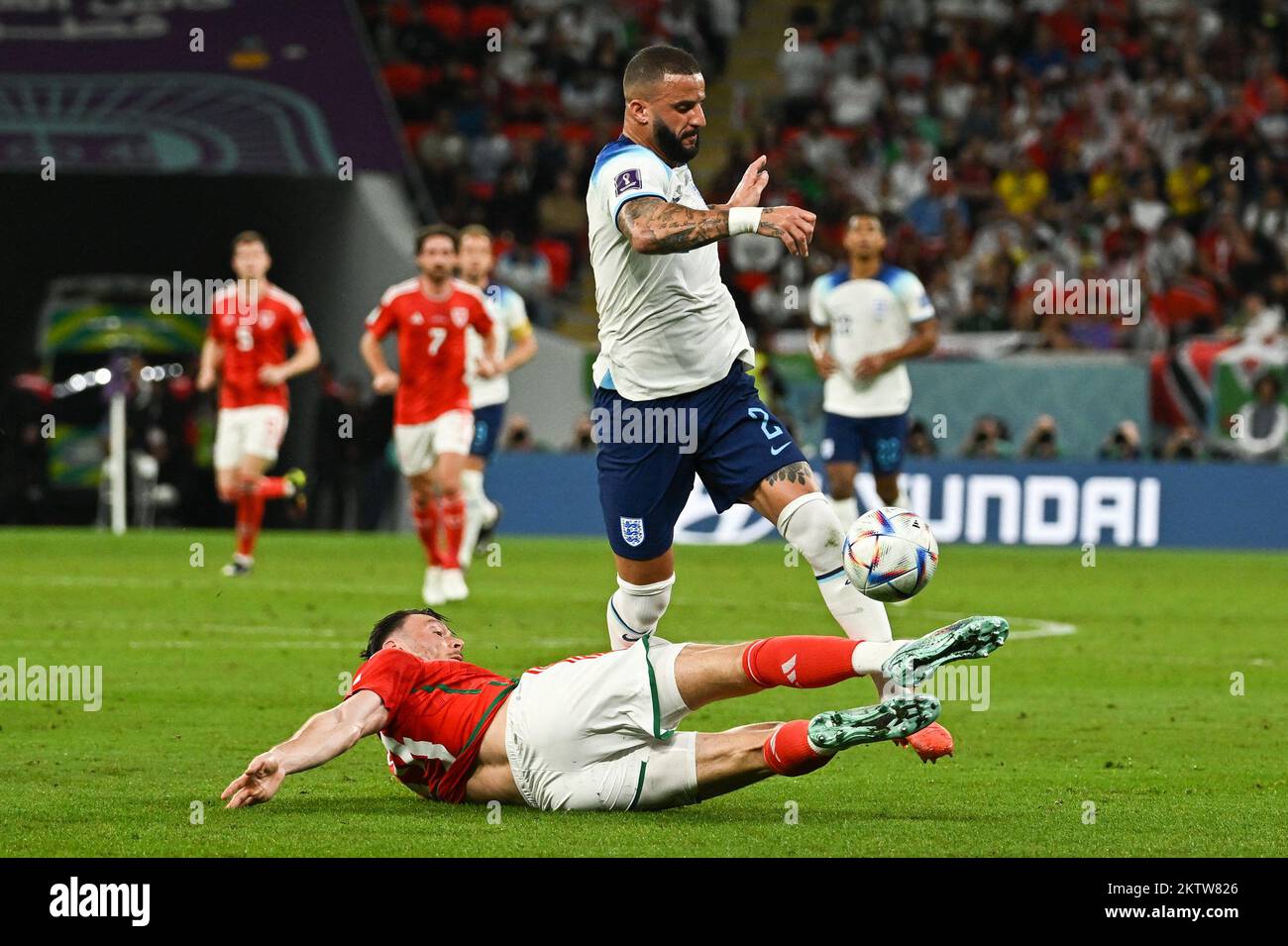 Kyle Walker of England during Wales v England match of the Fifa World ...