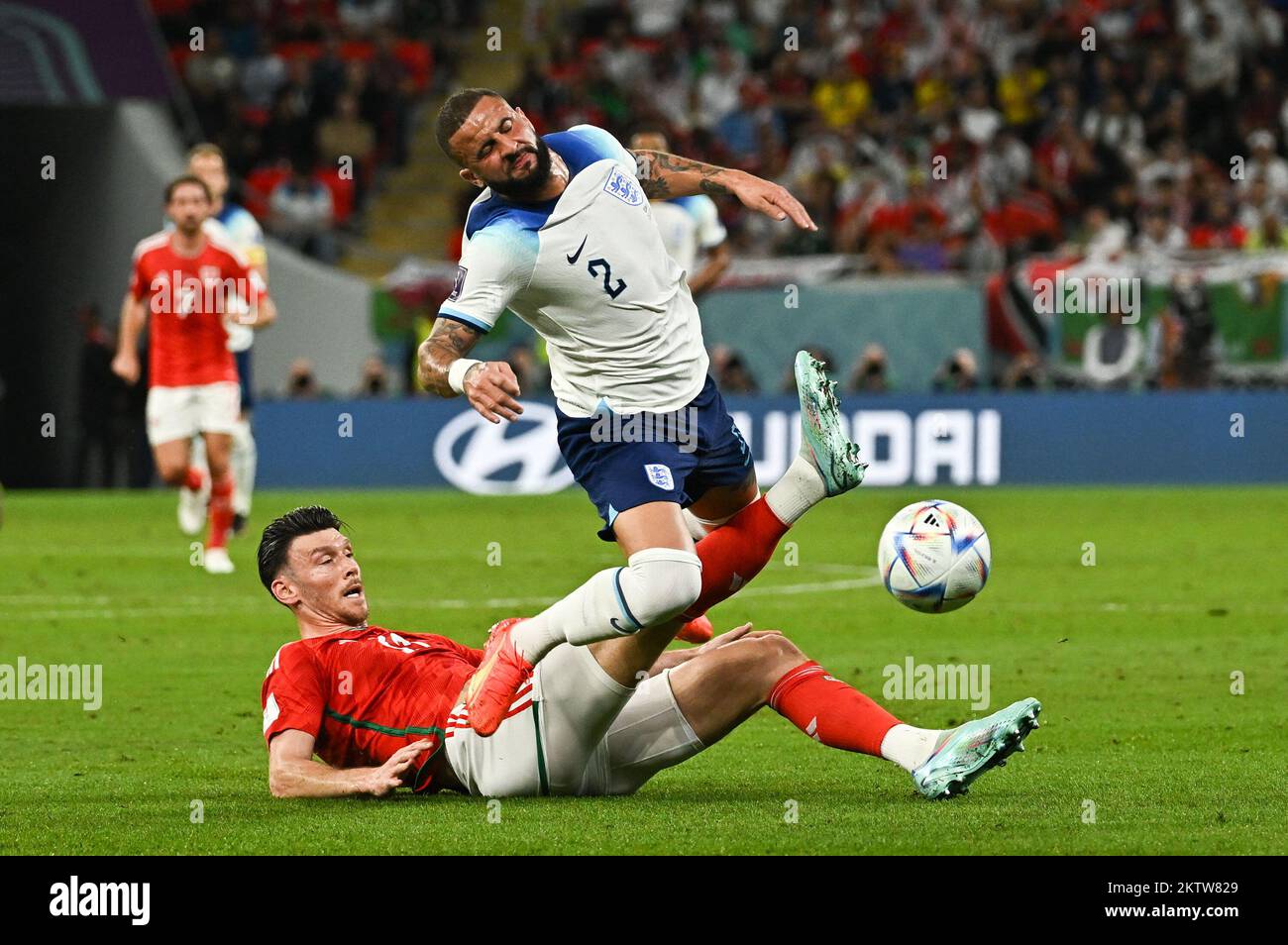 Kyle Walker of England during Wales v England match of the Fifa World ...
