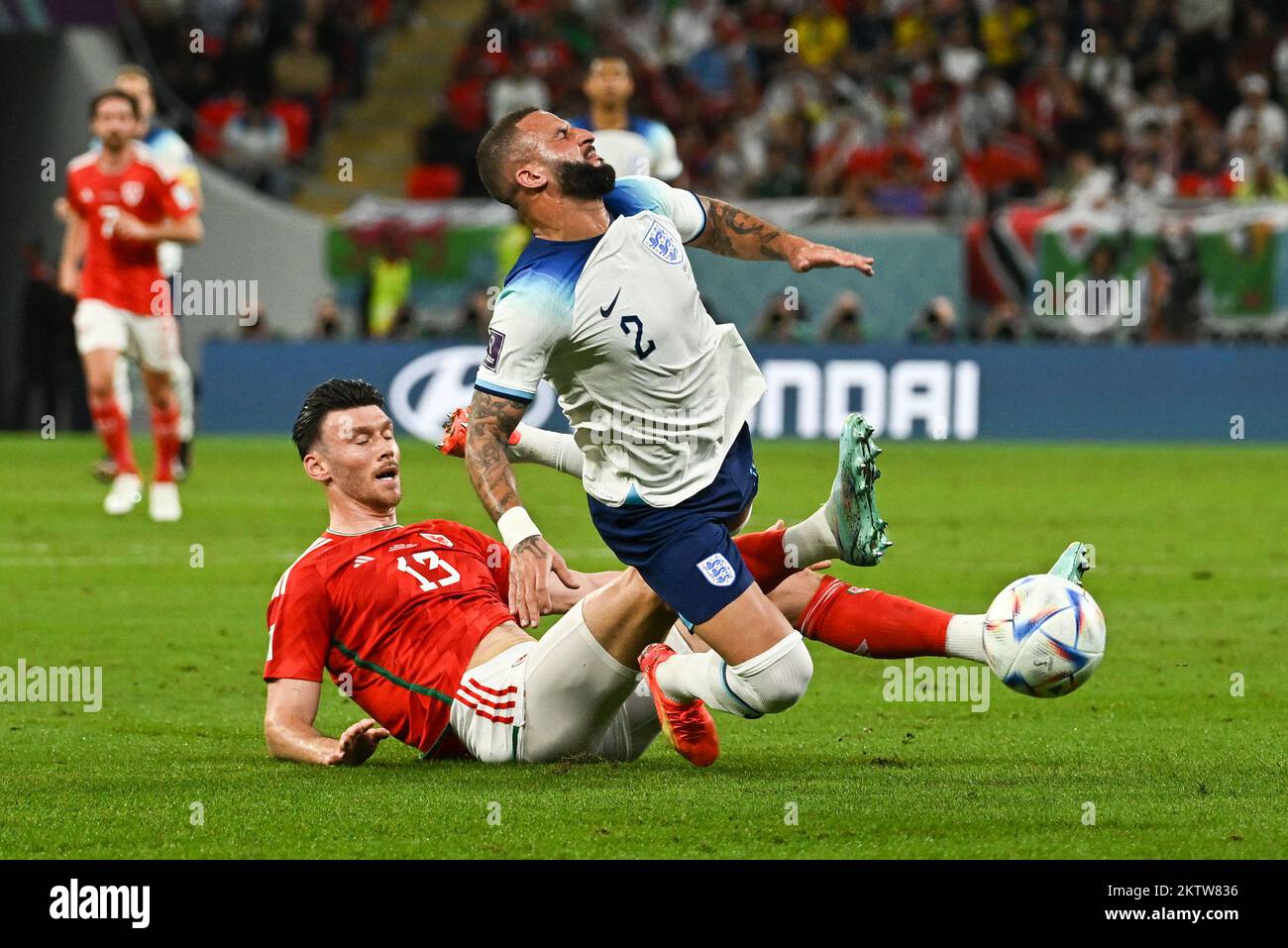 Kyle Walker of England during Wales v England match of the Fifa World ...