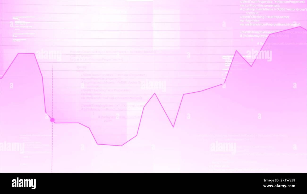 Animation with moving analytics graph. Motion. Beautiful light ...