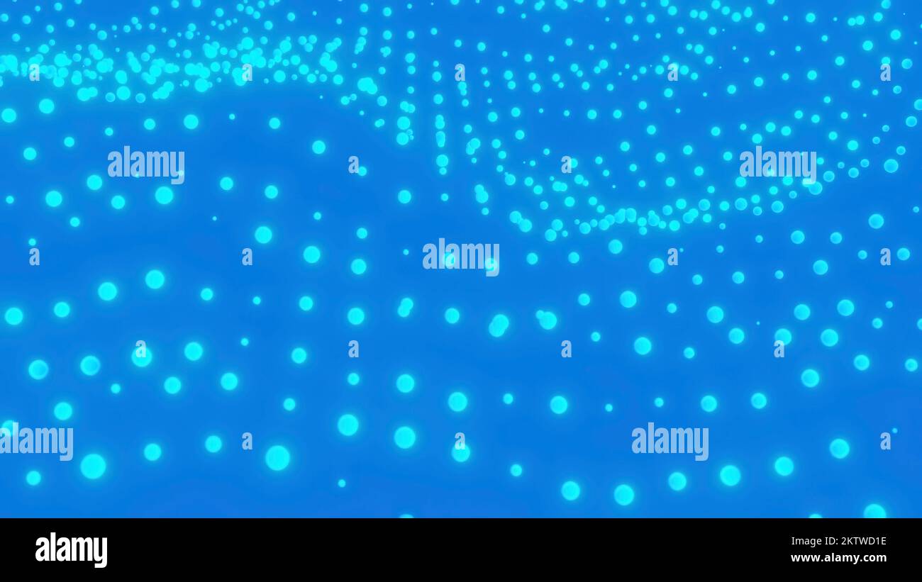 Luminous dots move in wavy streams. Design. Animated background of ...