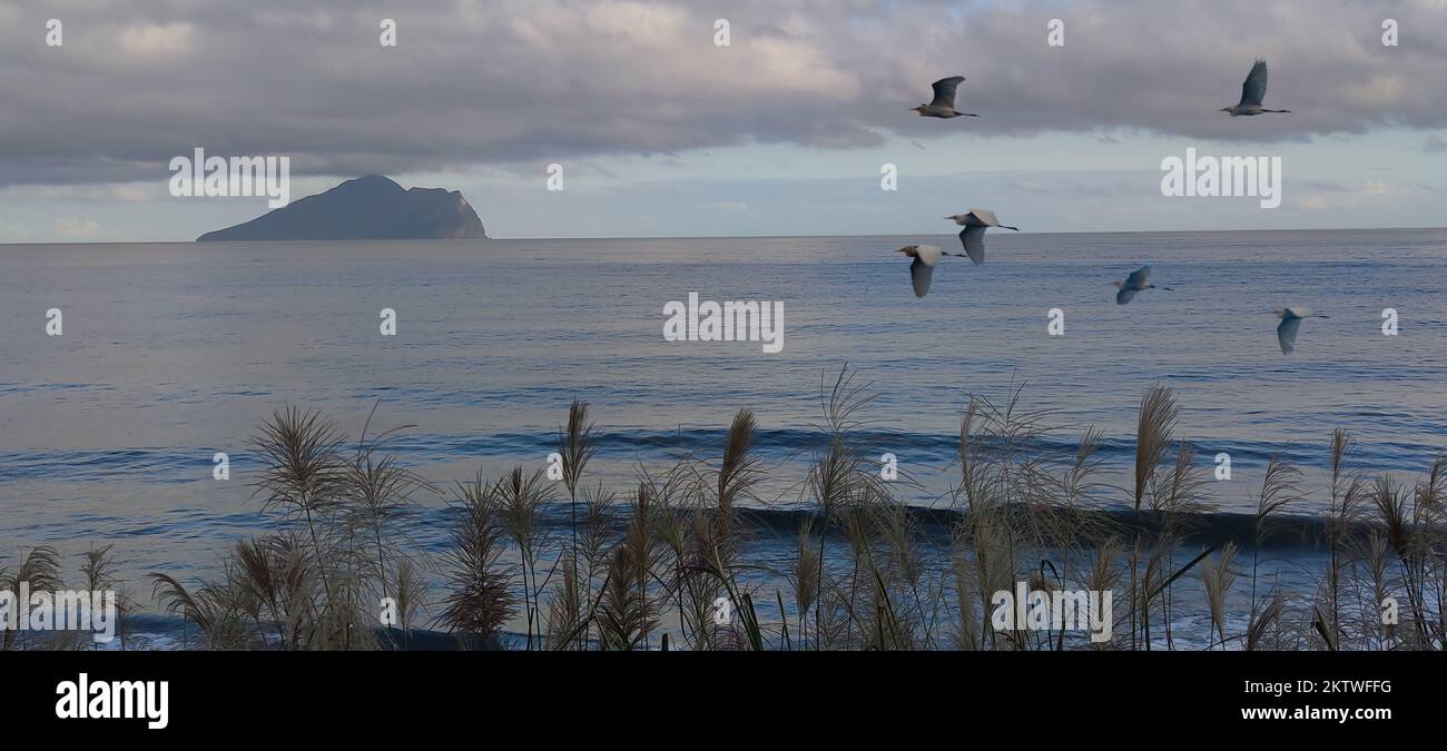 The Guishan Island Turtle Island in Yilan county, Taiwan Stock Photo ...