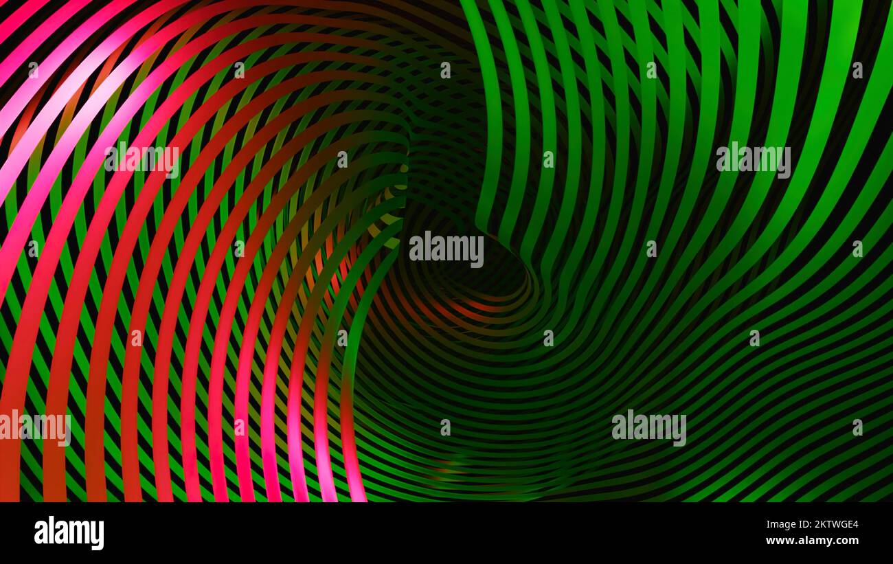 Moving wavy ribbons in 3d. Design. Beautiful ribbons move in waves in ...