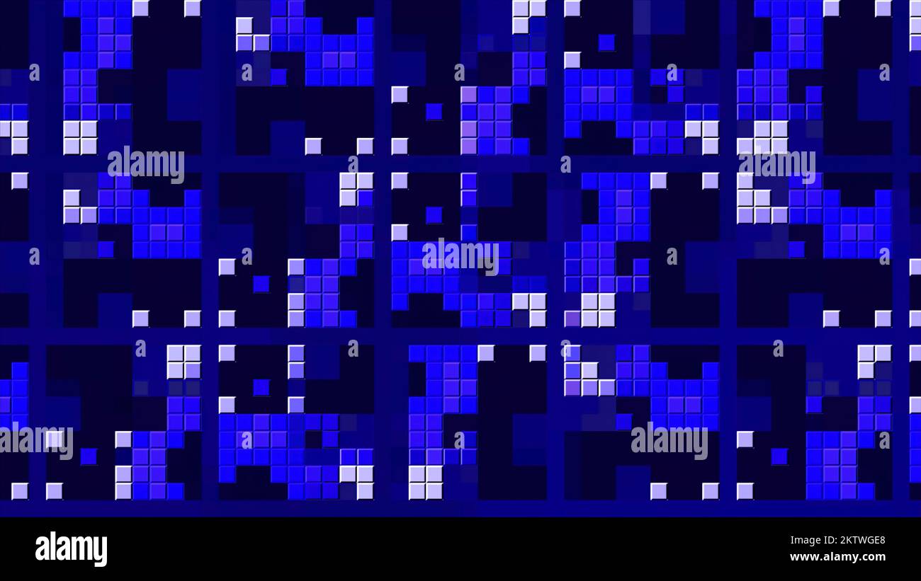 4k blue red pixel block hi-res stock photography and images - Alamy