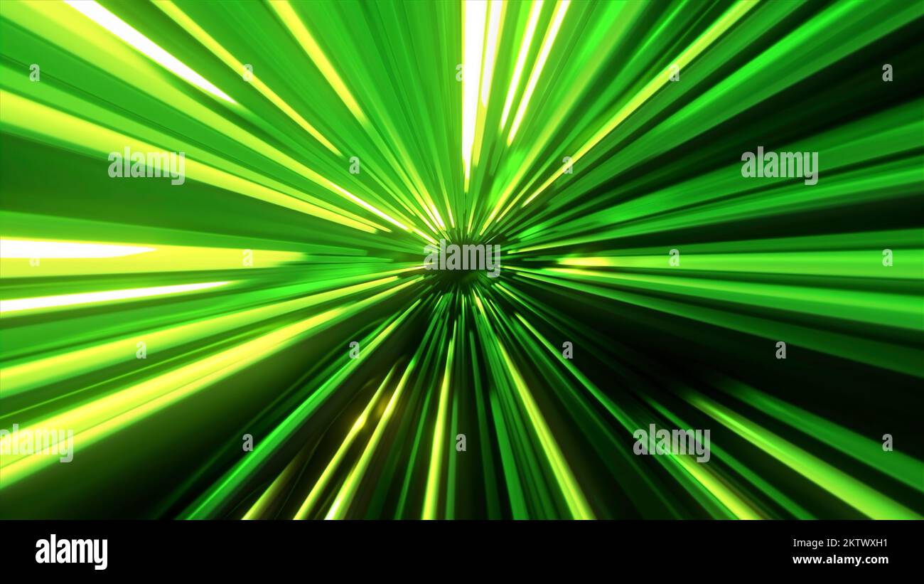 Green and orange background. Motion.Flaming with lights tunnels that ...