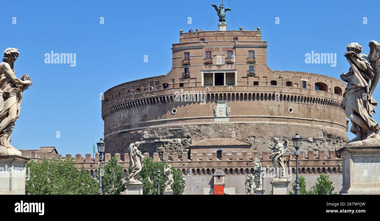 Rome.Castel Sant'Angelo.( Mausoleum of Hadrian Stock Photo - Alamy