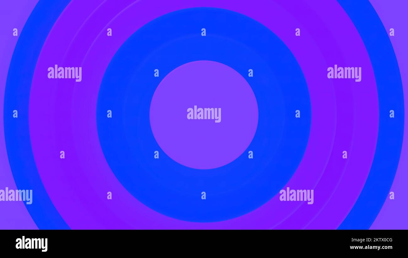 Background of pulsating colored rings. Motion. Colored circles pulsate ...