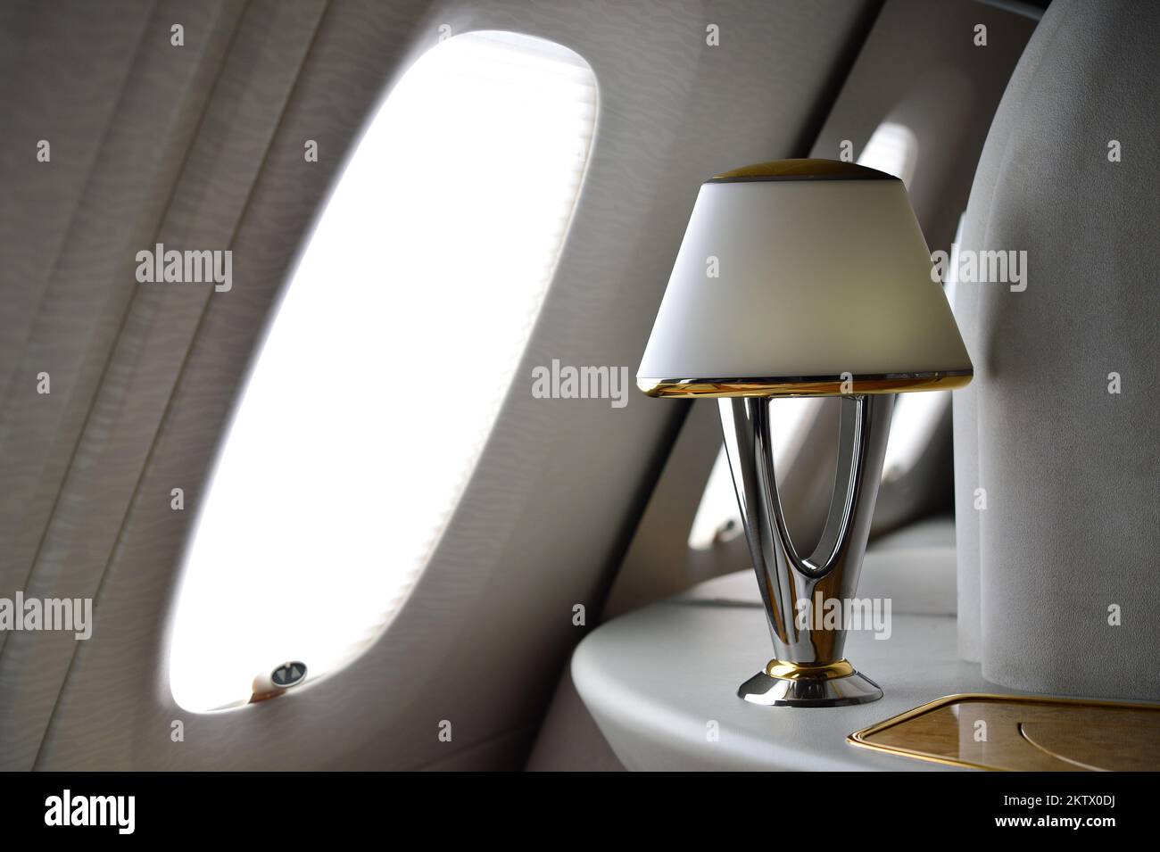 DUBAI, UAE - MARCH 31, 2015: Emirates Airbus A380 first class private ...