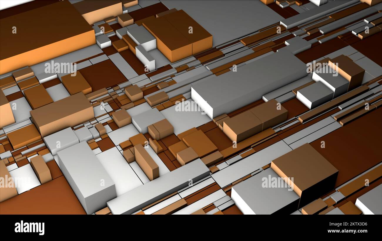 Blue and brown background. Motion.Squares and rectangles of different ...