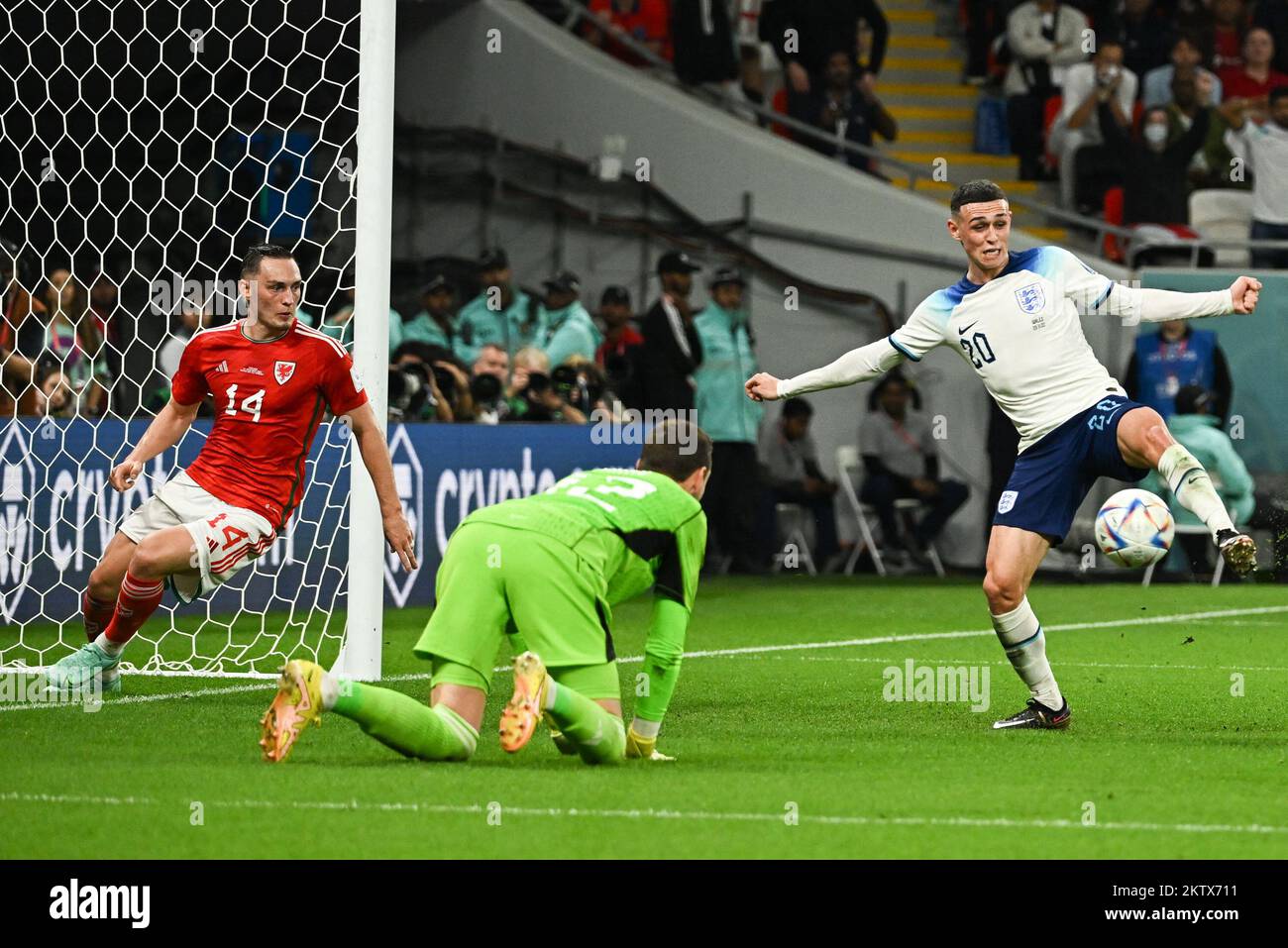 Phil Foden of England during Wales v England match of the Fifa World ...