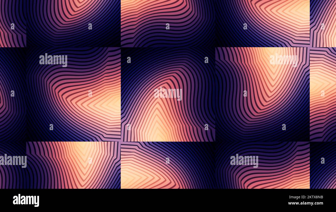 Red and purple patterns. Motion.Large floating lines on squares ...