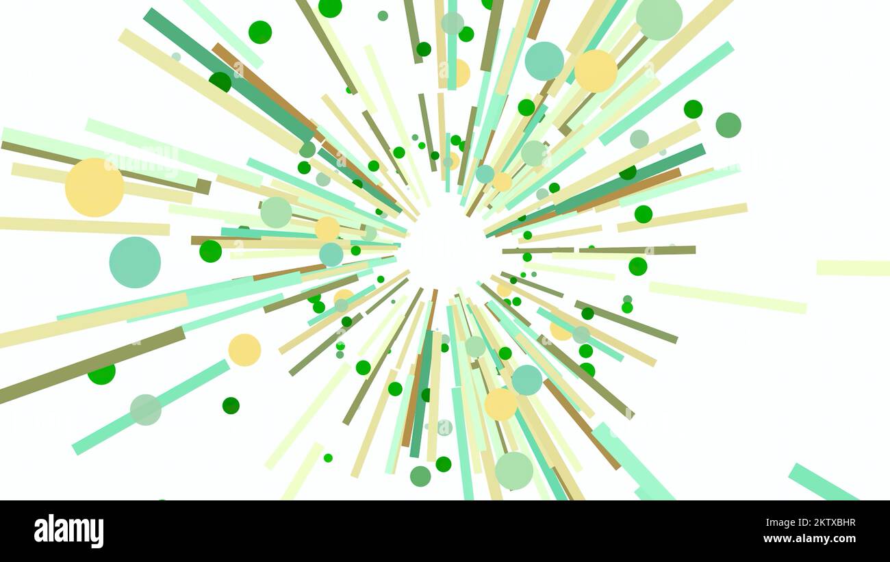 White background. Motion.Multi-colored lines of different sizes in the ...