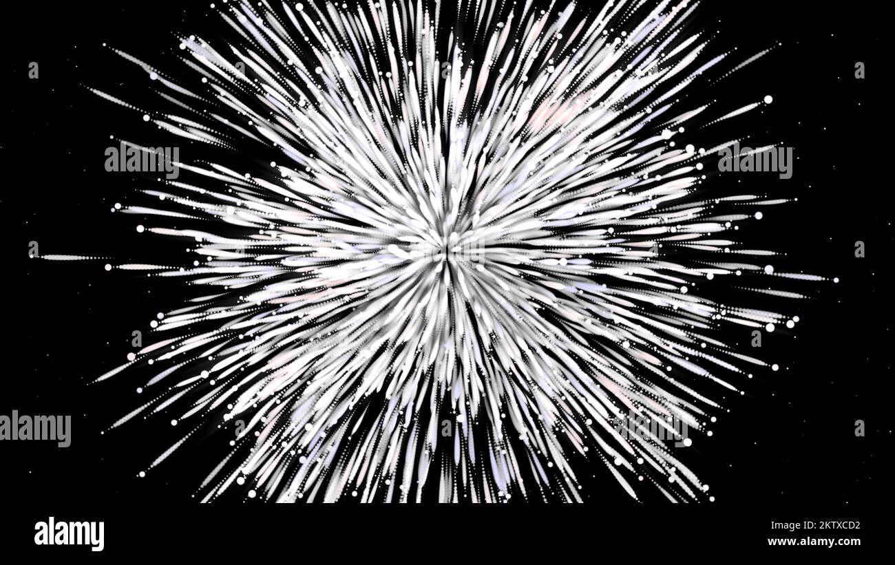 Black background. Motion . Bright flying multicolored three ...