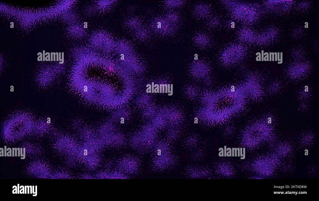 Purple elastic bubbles. Motion.Lilac background where small molecules ...