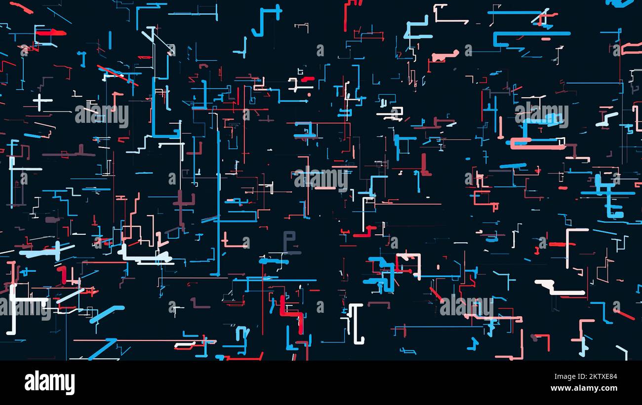 Moving lines in schematic pattern. Motion. Colorful schematic pattern ...
