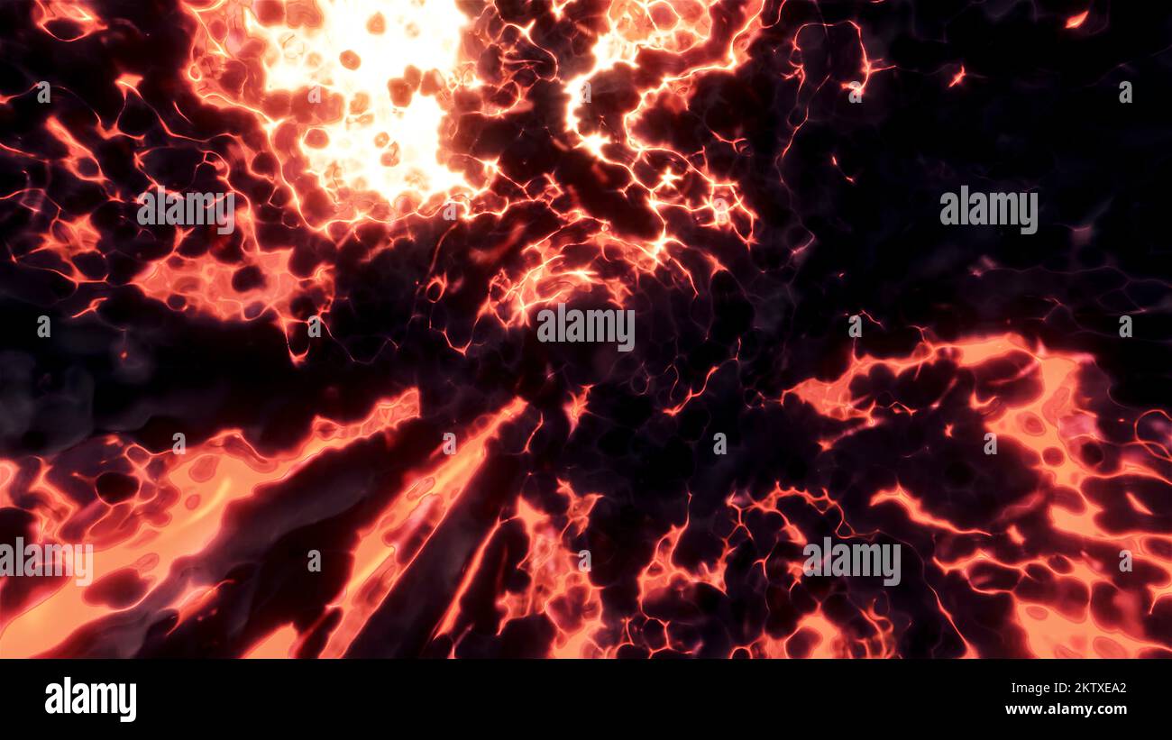 Green and red background. Motion.Dark cartoon animation with bright ...