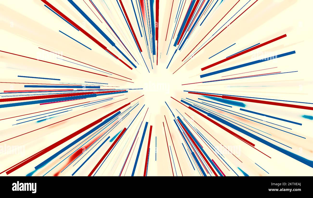 White Background Motion Long Thin Multicolored Lines Rotating In A Circle In Animation High