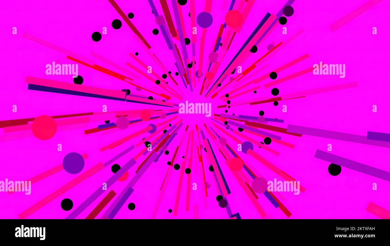Rotating circle with ray strips. Motion. Technological stripes rotate ...