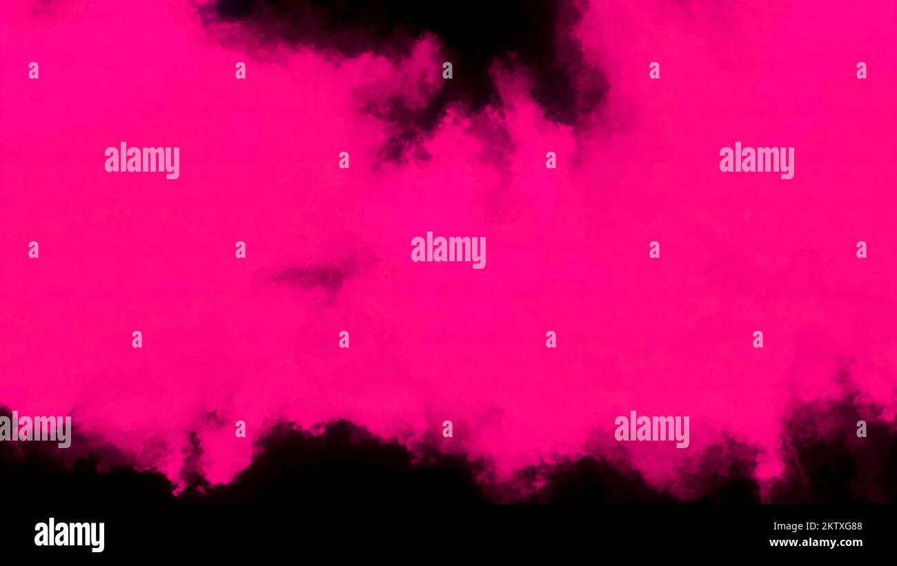 Pink thick smoke. Motion.Dark background with a huge dense cloud of ...