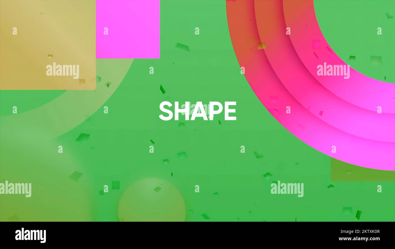 Abstract geometric pattern with the word shape surrounded by geometric ...