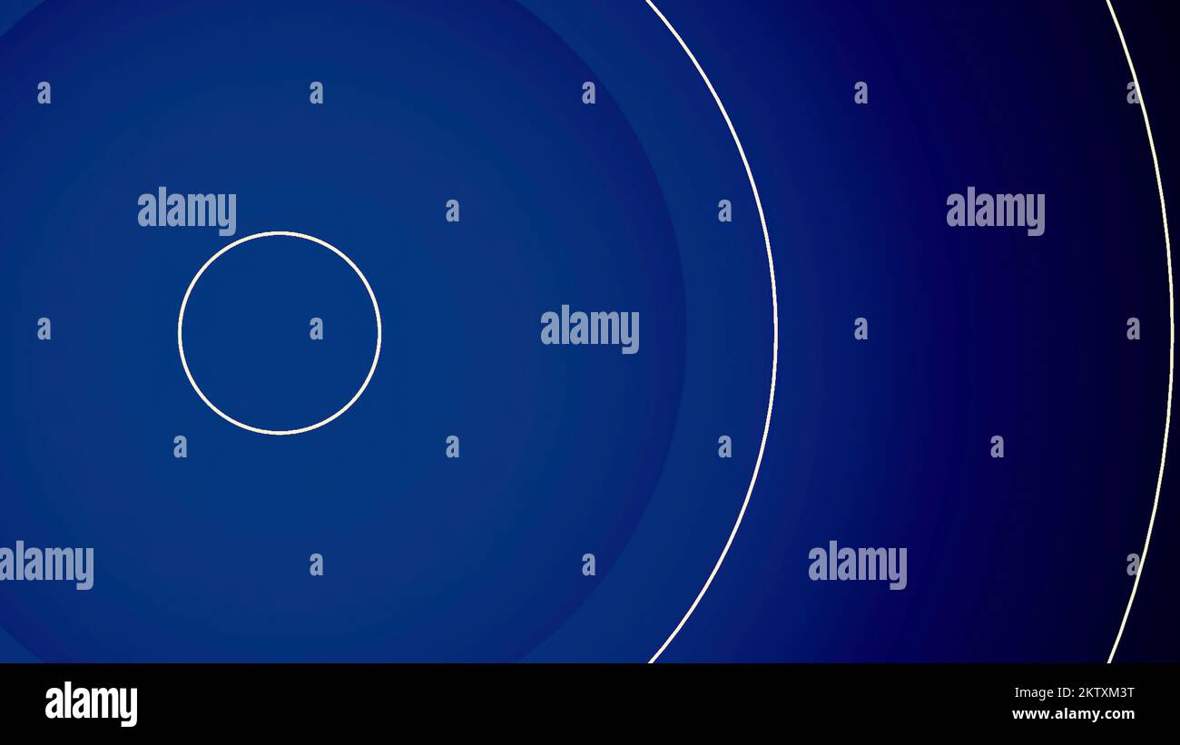 Glowing white circle frames moving backwards in the endless tunnel on ...