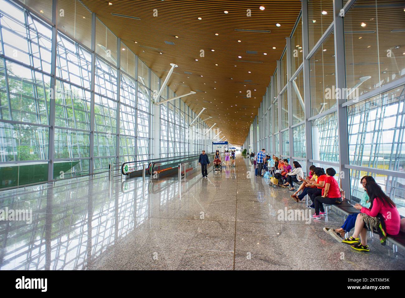 KUALA LUMPUR, MALAYSIA - MAY 12, 2014: KLIA Airport interior. Kuala ...