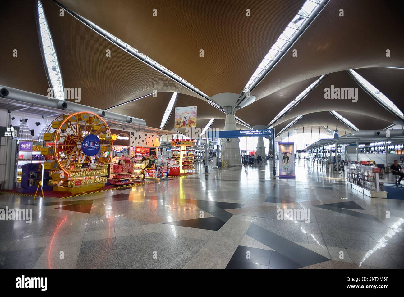 KUALA LUMPUR, MALAYSIA - MAY 12, 2014: KLIA Airport interior. Kuala ...
