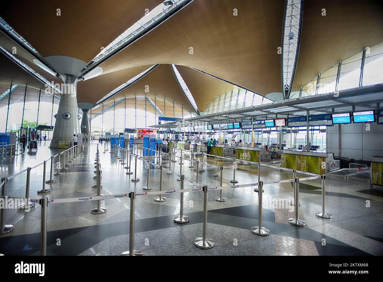 KUALA LUMPUR, MALAYSIA - MAY 12, 2014: KLIA Airport interior. Kuala ...