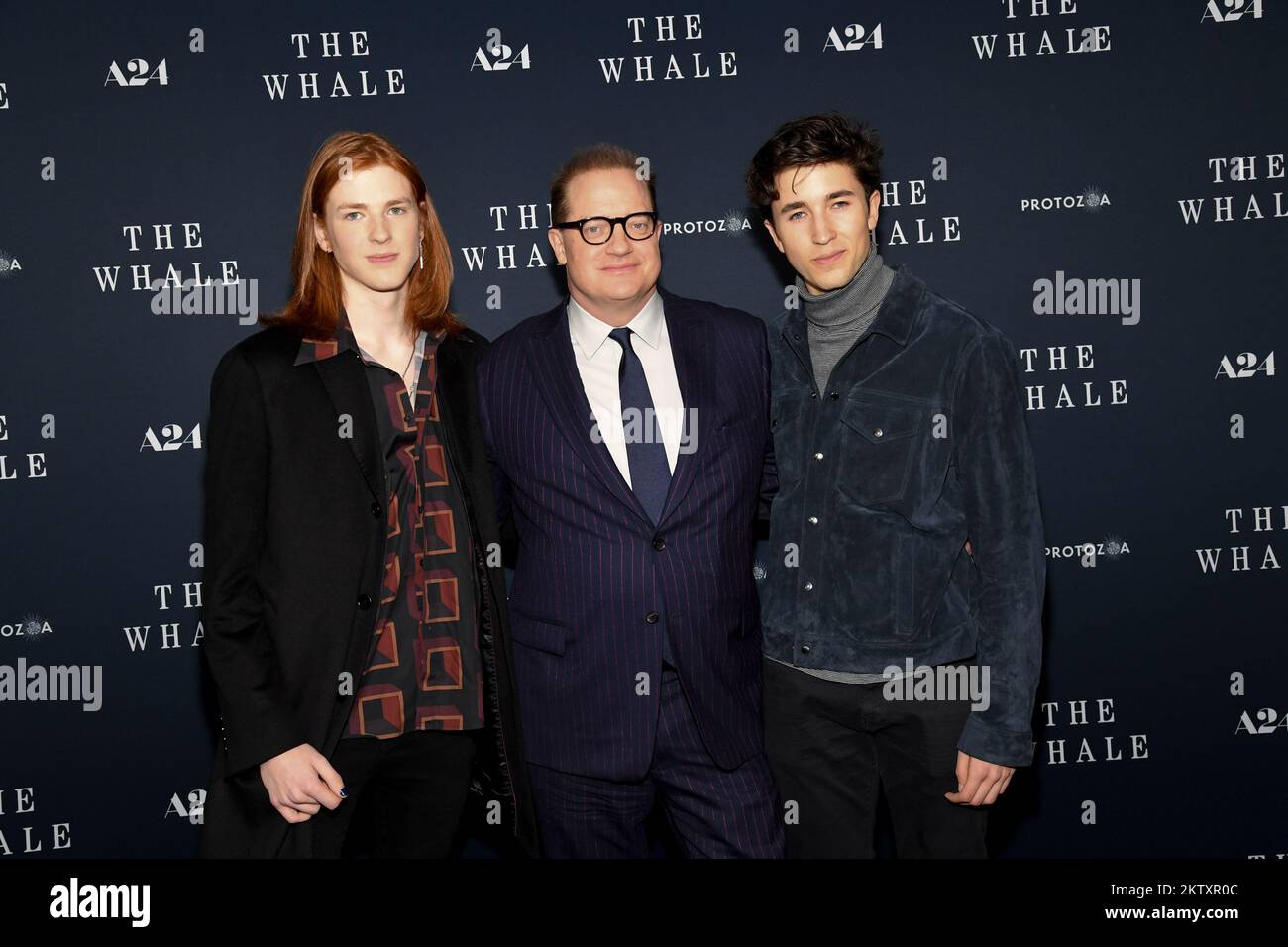 New York, NY, on November 29, 2022. Leland Fraser, Brendan Fraser and ...