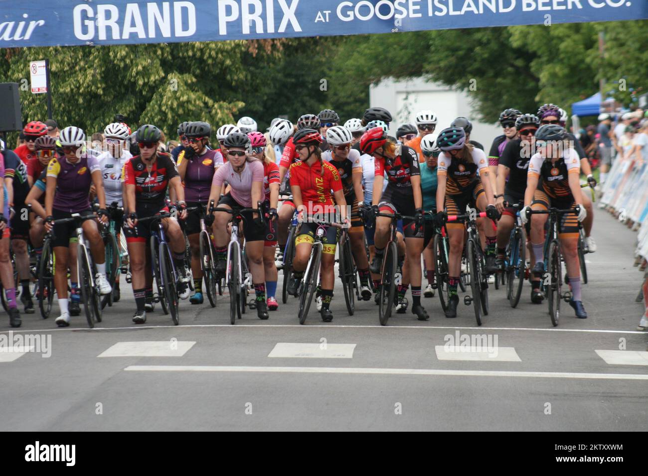 Women's cycling in Chicago, Illinois, USA during the William Blair ...