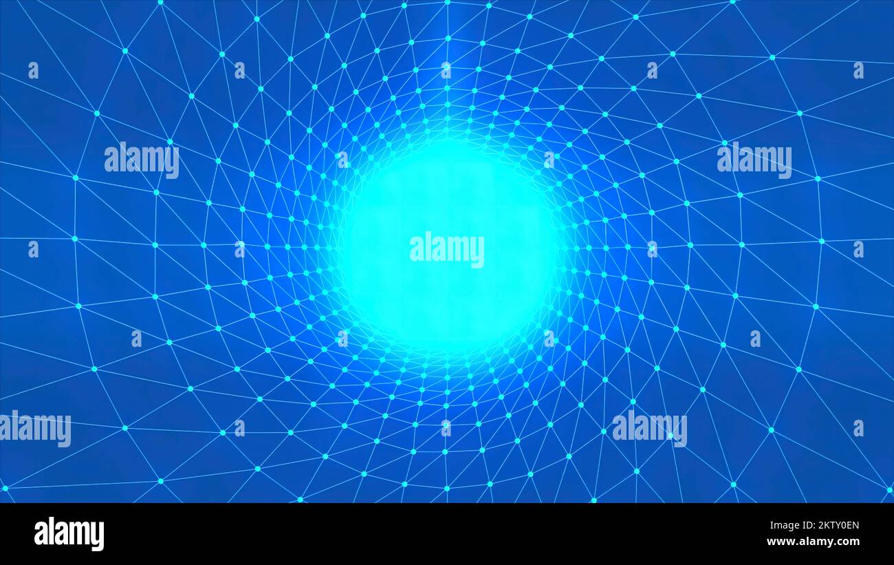 Abstract Animated Plexus Tunnel Background Motion Connected Lines And Dots Creating Round