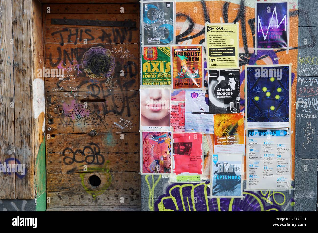 GENEVA - SEP 11: door in building at Geneva downtown on September 11 ...