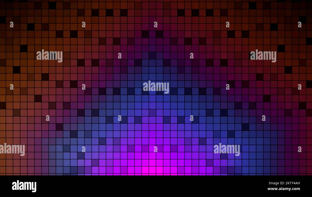 Abstract screen of tiny squares with waves of tv noise. Motion ...