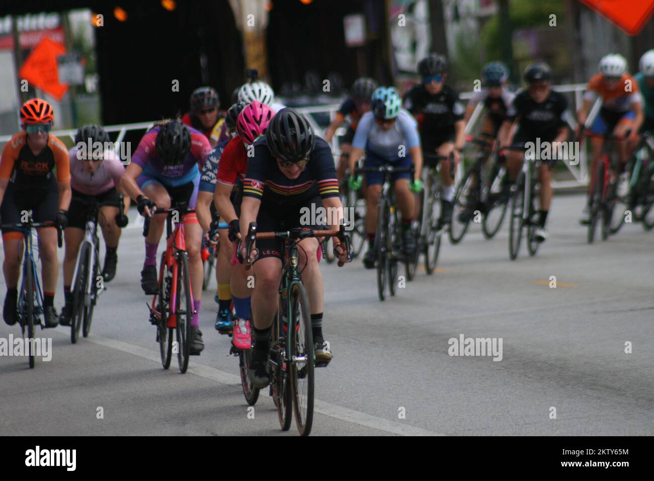 Women's cycling in Chicago, Illinois, USA during the William Blair ...