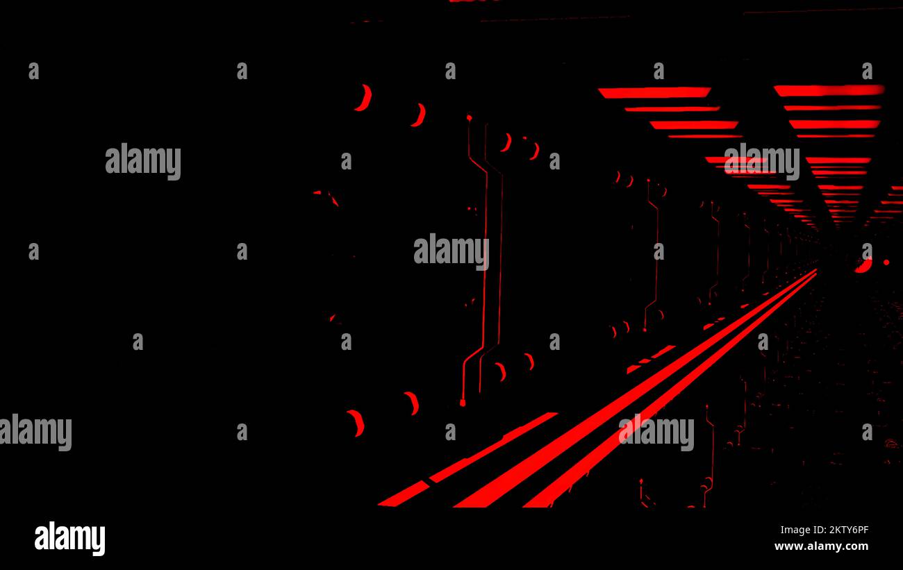 View inside of computer machine. Motion. Abstract digital technological ...
