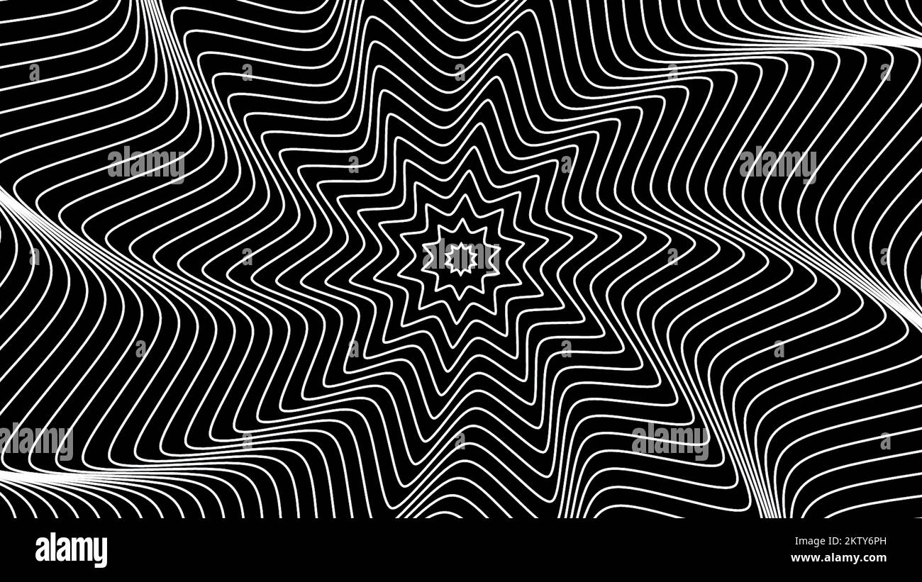 Hypnotic effect with spiral moving from the inside out. Motion. Movement of flower, mandala ...