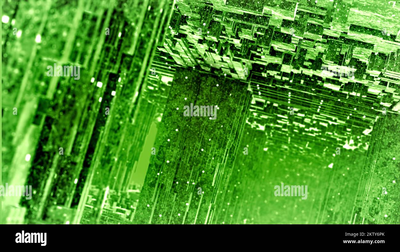 Abstract Blocks Construction Fractal Animation Background Motion Artificial Intelligence