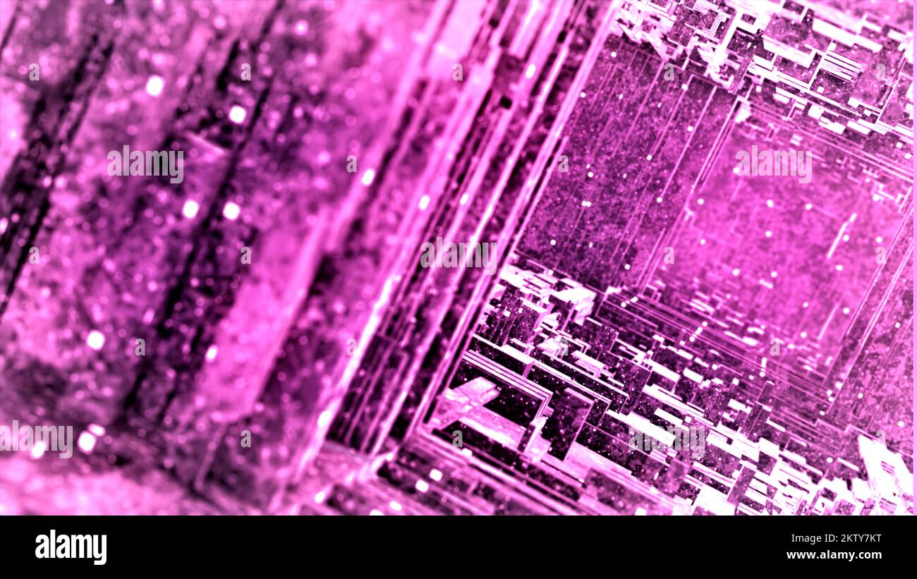 Abstract blocks construction, fractal animation background. Motion ...