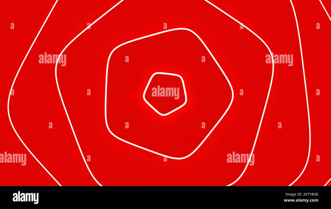 Movement of concentric hexagons with smoothed angles on a bright ...