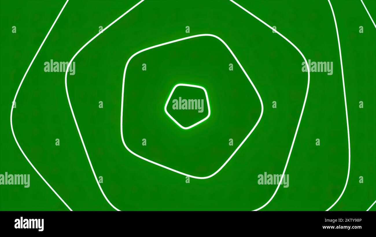 Movement Of Concentric Hexagons With Smoothed Angles On A Bright Background Motion Hypnotic