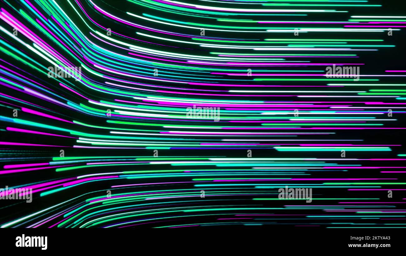 Colorful light trail animation. on a black background. Motion ...