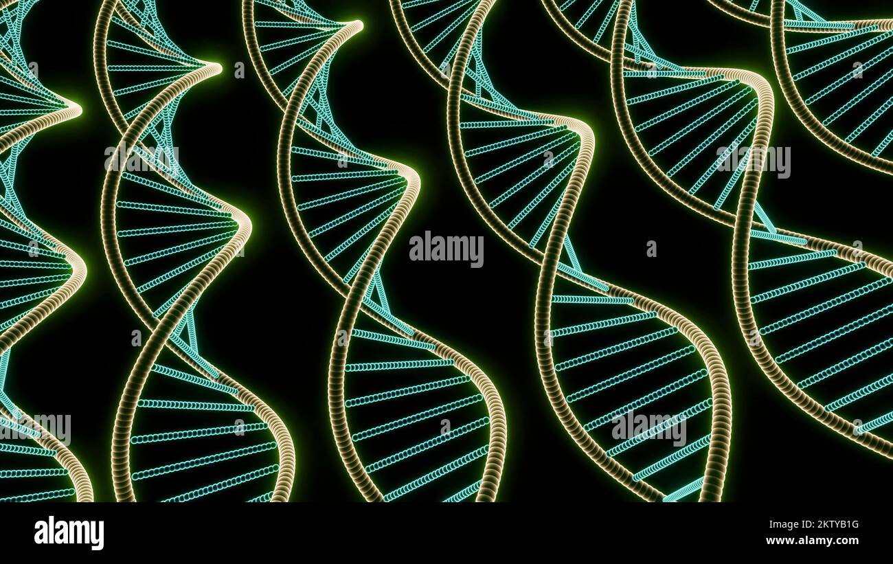 Digital illustration of the DNA structure, double helix. Design ...