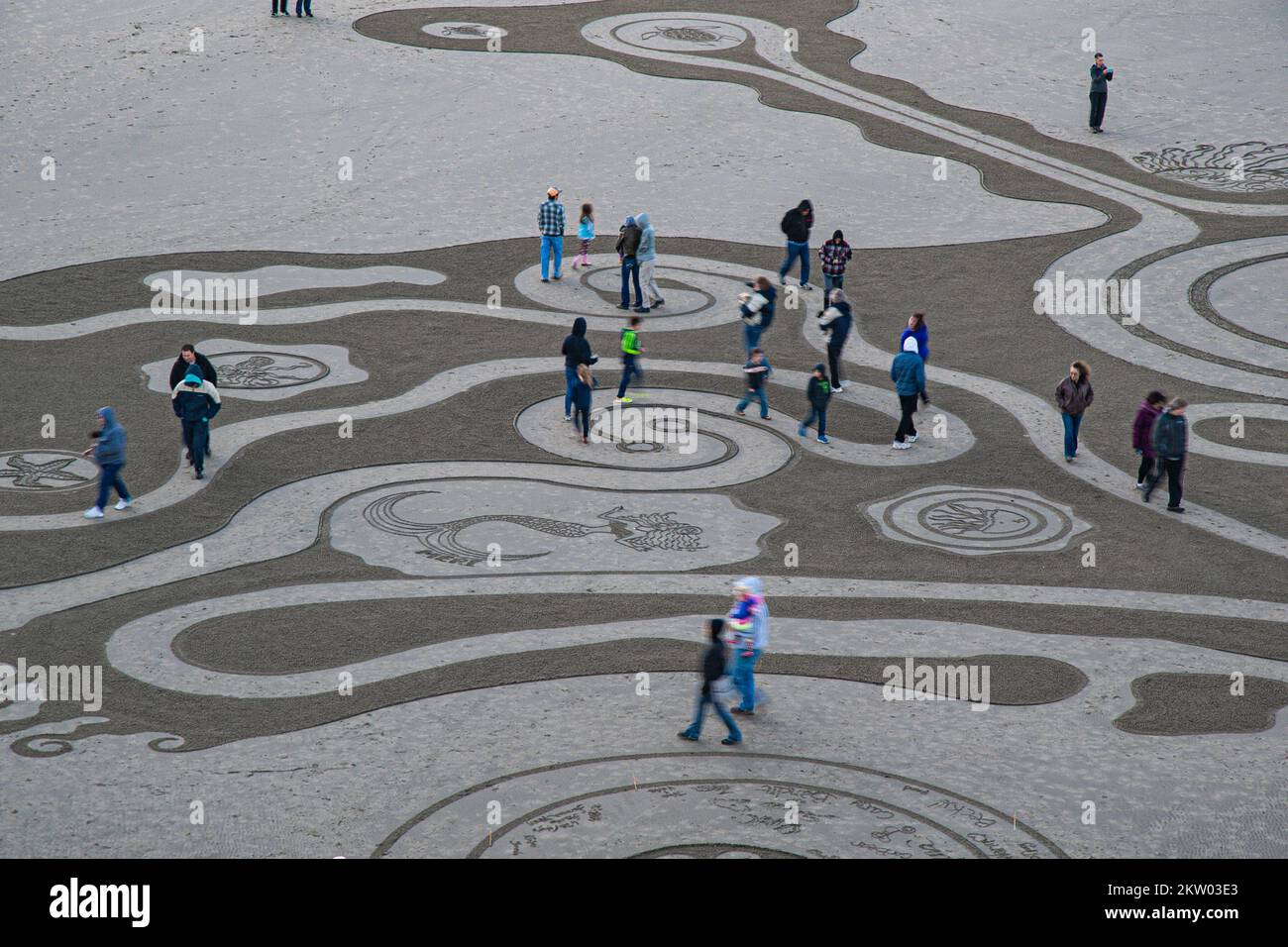 Circles in the Sand at Bandon, Oregon Stock Photo - Alamy