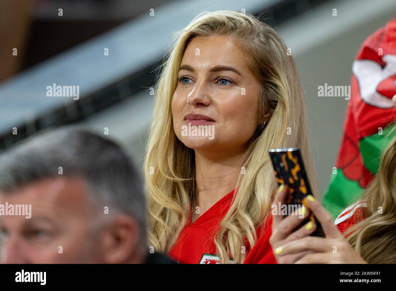 The Welsh fan during the FIFA World Cup Qatar 2022 Group B match ...