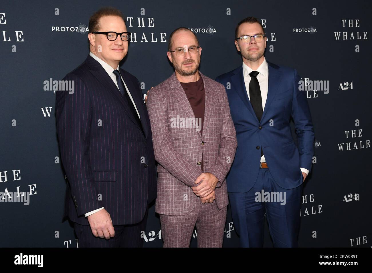 New York, USA. 29th Nov, 2022. Brendan Fraser, Darren Aronofsky and Sam ...