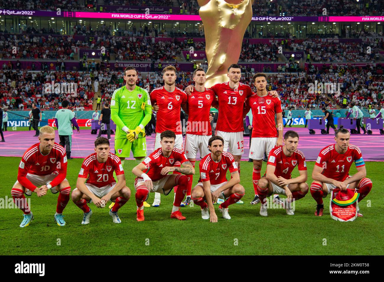 The Welsh national football team poses for a photo during the FIFA ...