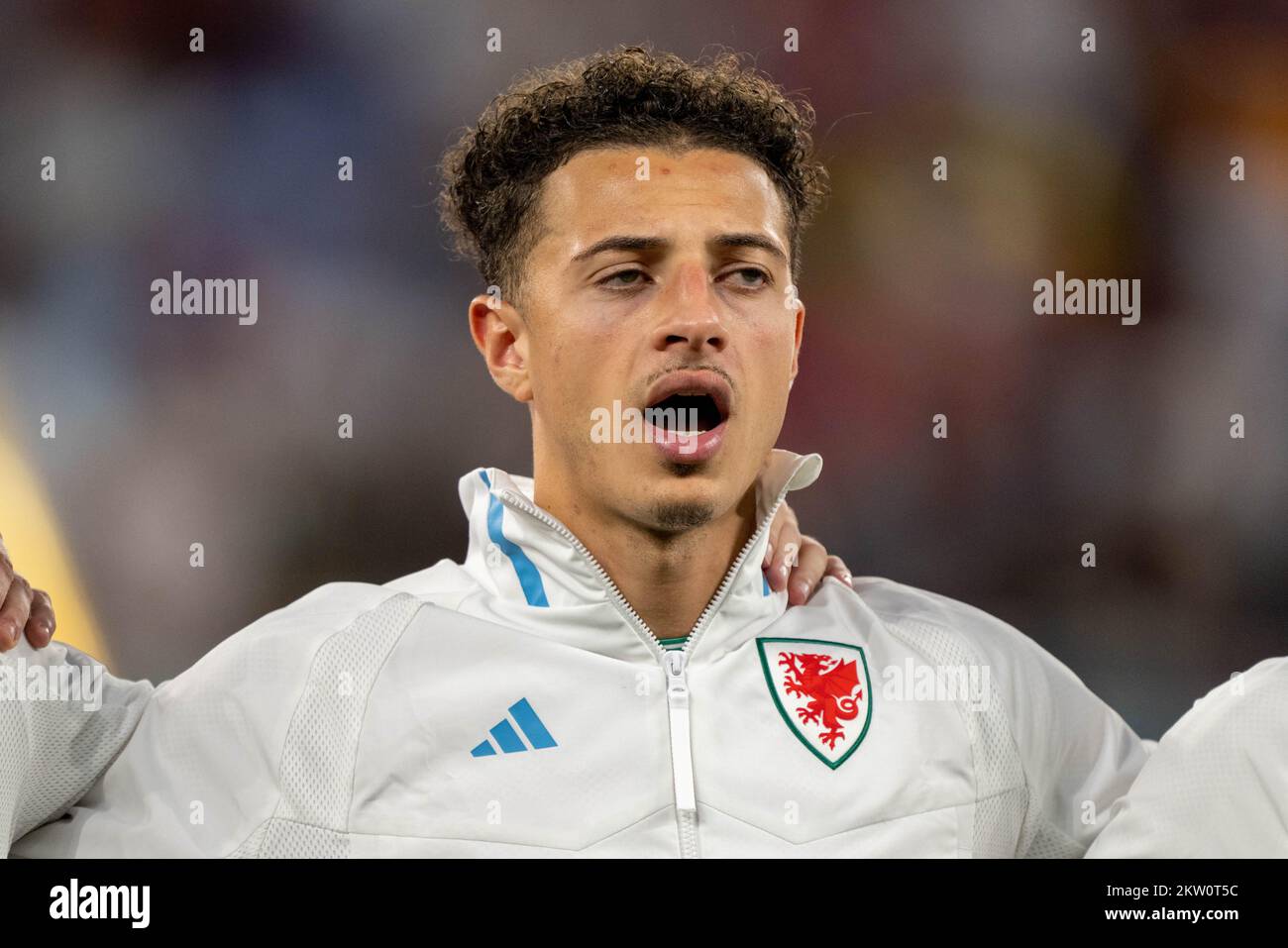 Ethan AMPADU of Wales during the FIFA World Cup Qatar 2022 Group B ...